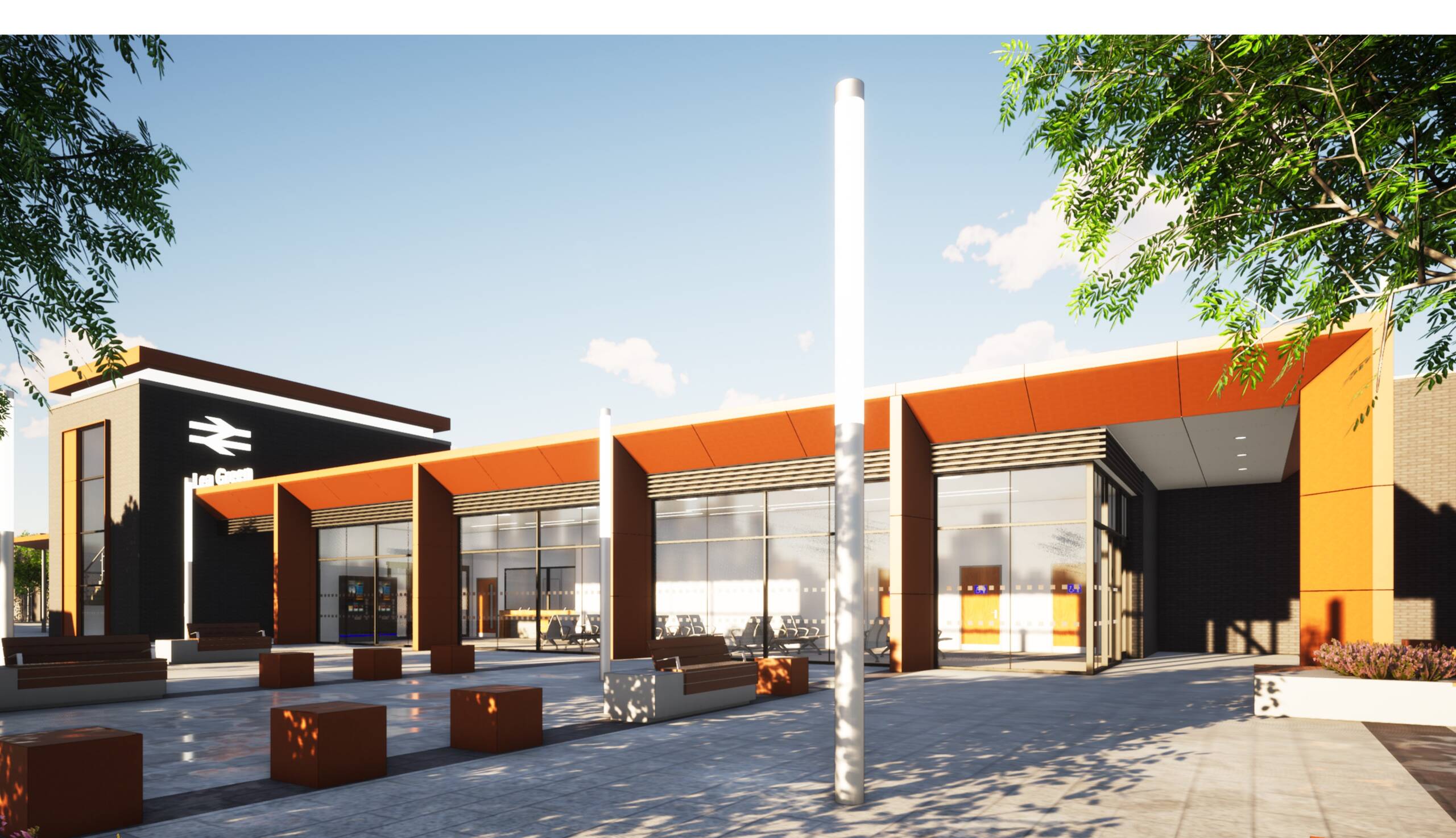 New station building and car park extension for Lea Green rail station ...