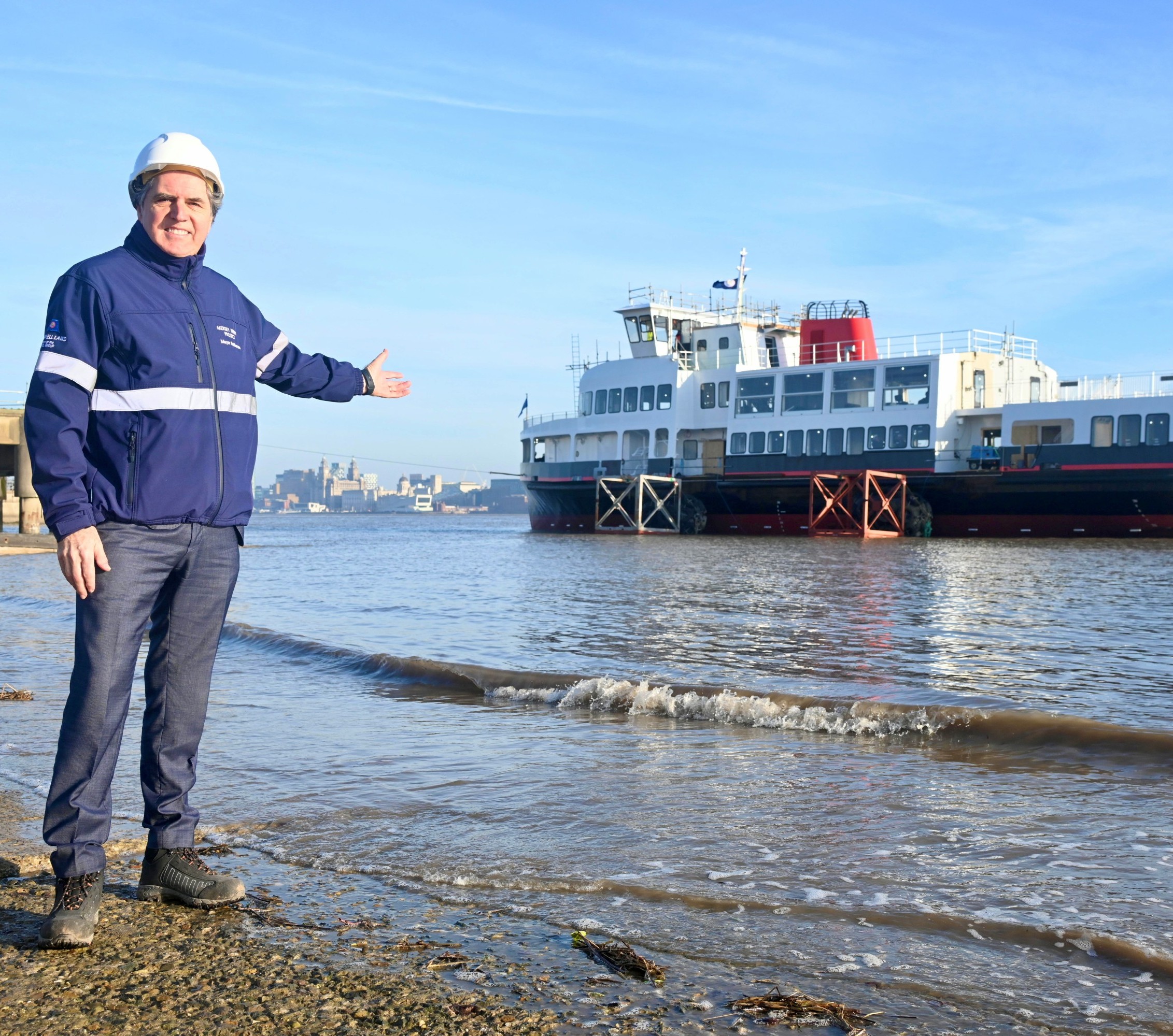 New Mersey Ferry takes to the water for the first time in historic moment